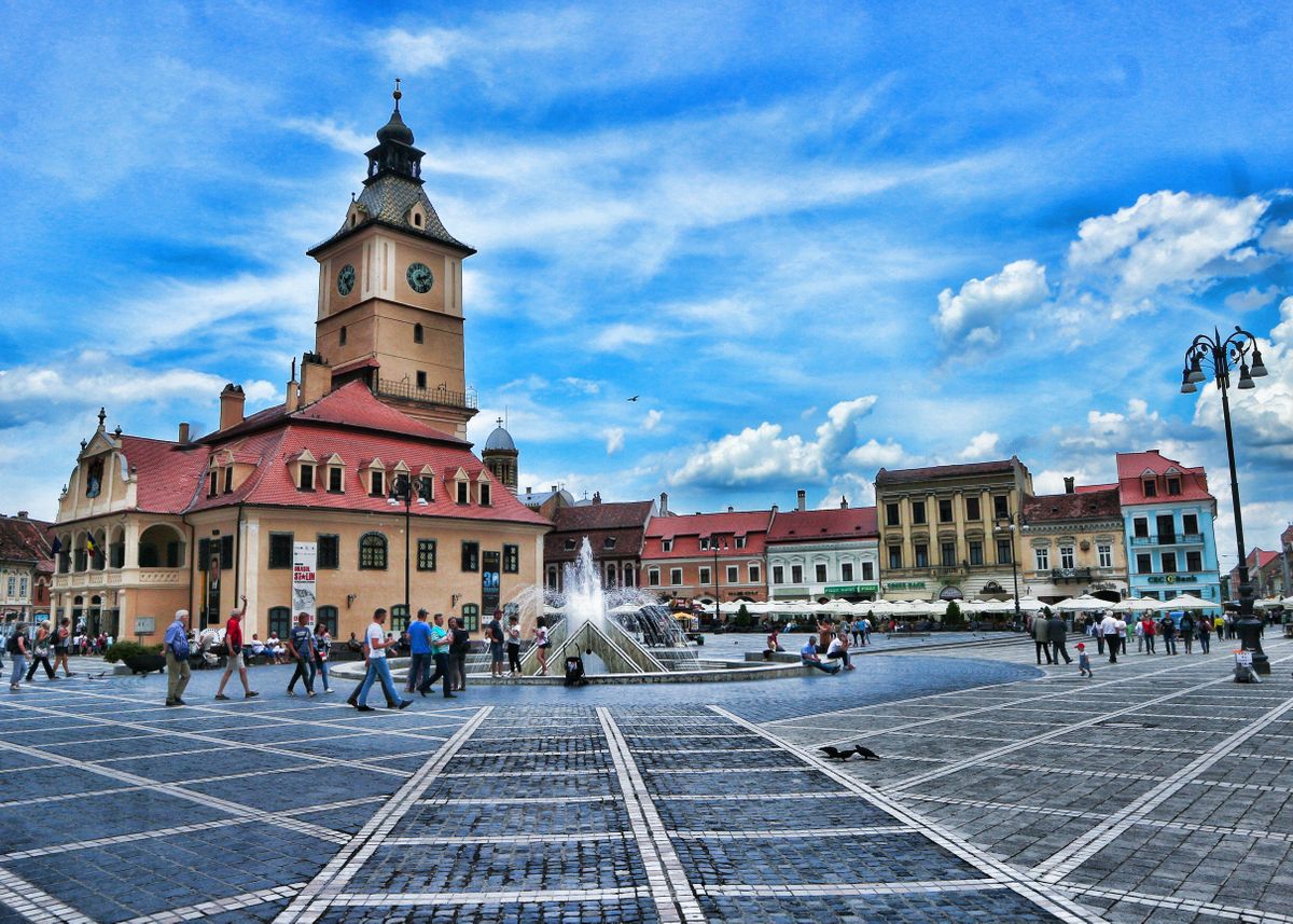 'Brasov's Citysquare ' Poster by Balint Csongor | Displate