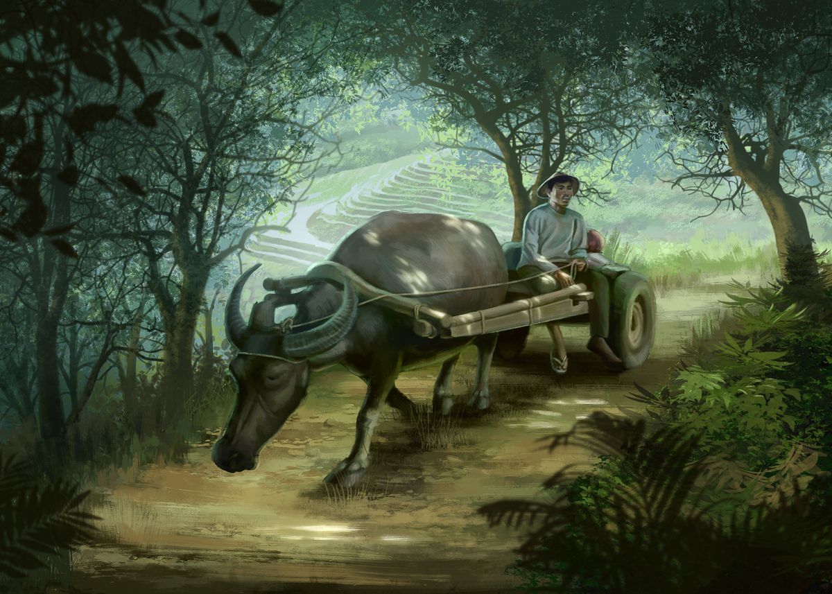 'Carabao' Poster, picture, metal print, paint by Dan Pajares | Displate