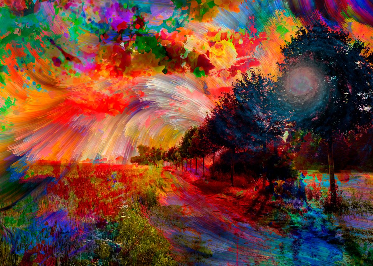 'Path of Light' Poster, picture, metal print, paint by Cristo Emilio ...