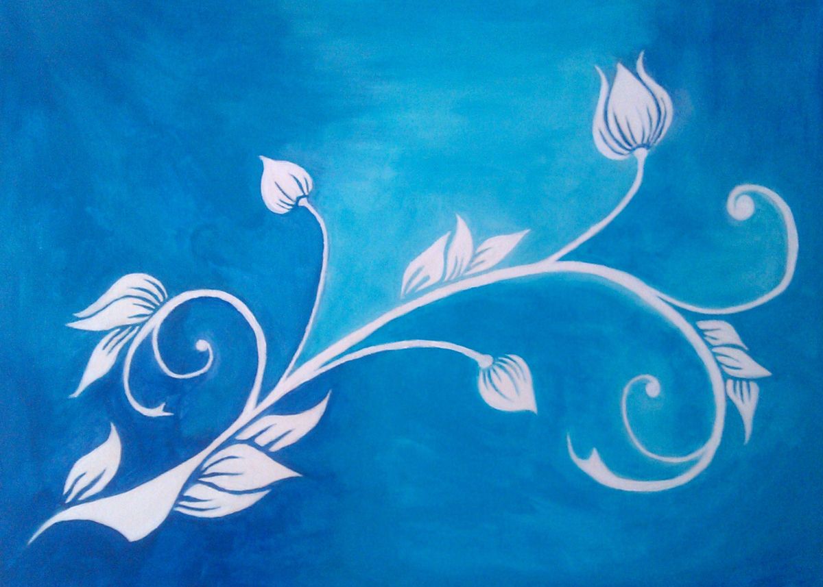 'Feeling Blue' Poster, picture, metal print, paint by Maria João | Displate