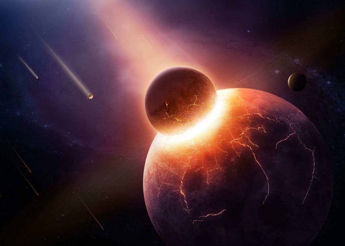 'Earth global disaster' Poster, picture, metal print, paint by Johan ...