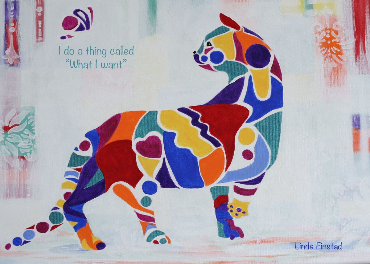 'Indifferent' Poster, picture, metal print, paint by Linda Finstad ...