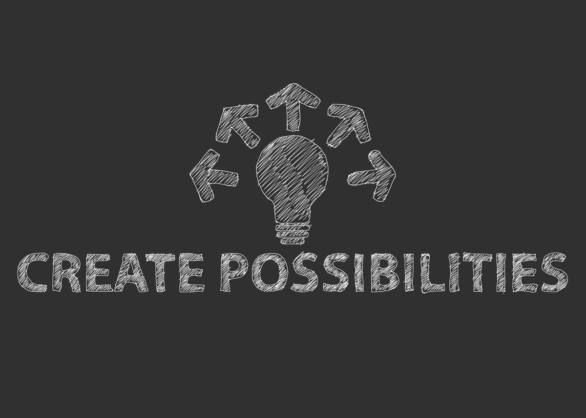 'Create possibilities' Poster, picture, metal print, paint by Maksym ...