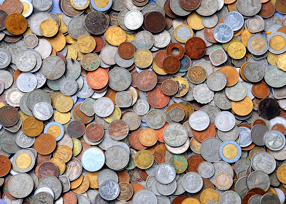 'Old Coins ' Poster, picture, metal print, paint by CR Shelare | Displate