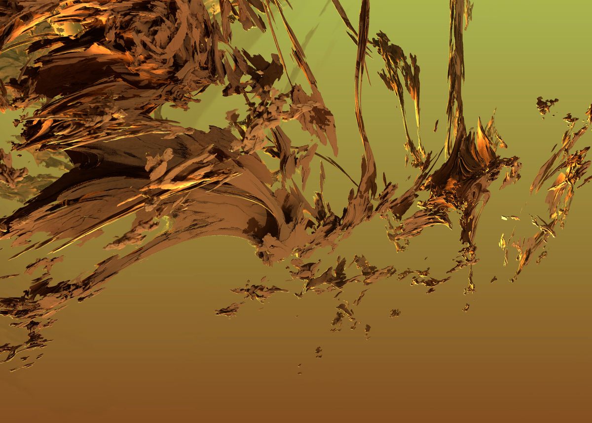 'Gold metal splatter' Poster, picture, metal print, paint by Christian ...