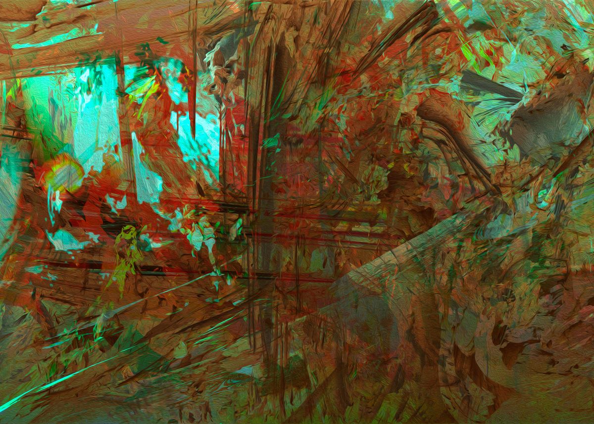 'Colorful rust wall' Poster by Christian Muller | Displate