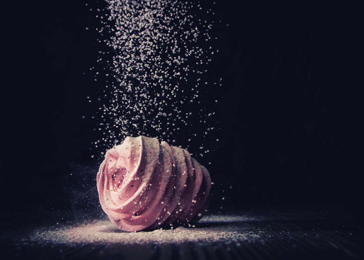 'Raspberry marshmallow' Poster, picture, metal print, paint by Andrew Chernenko | Displate