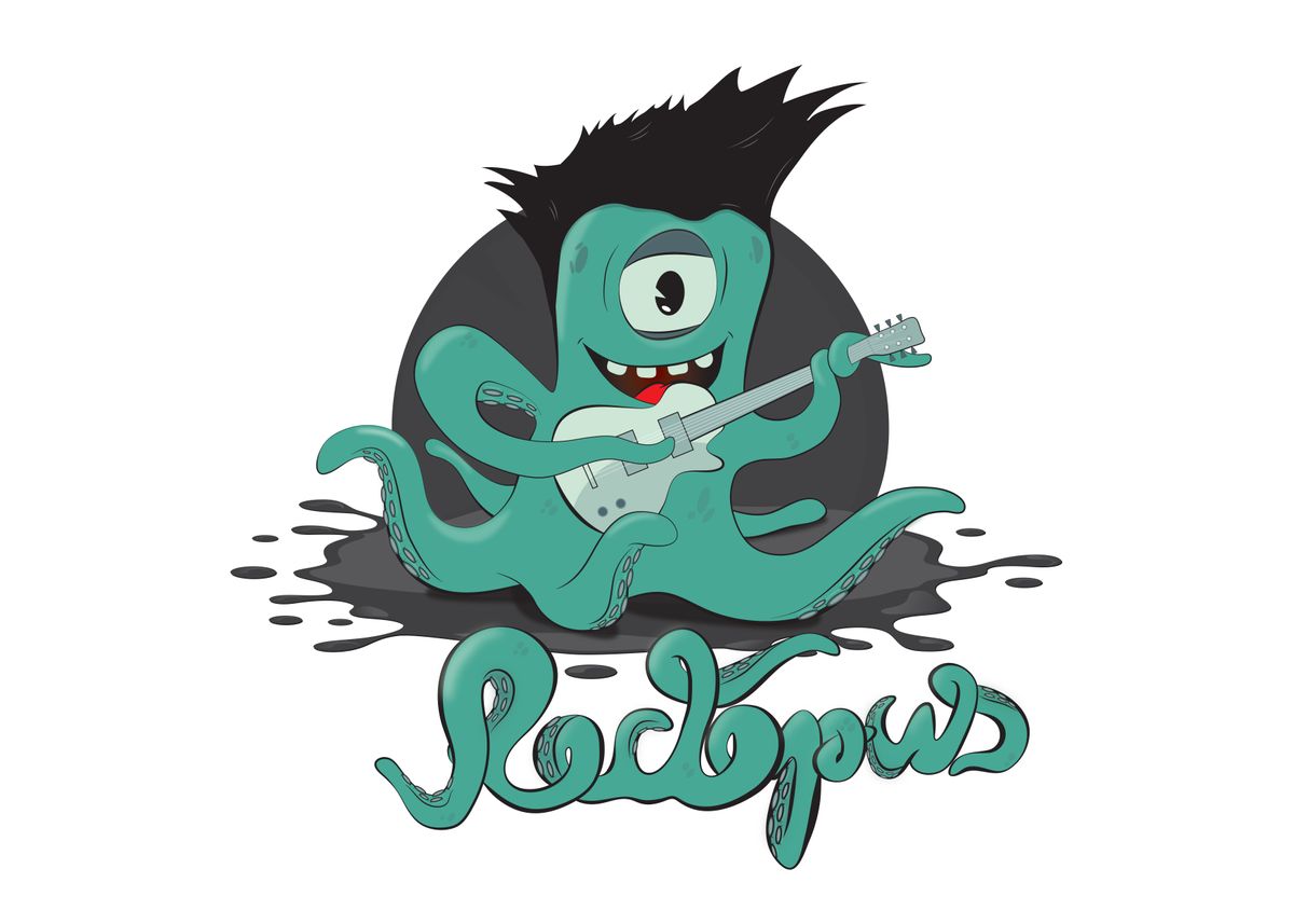 'Roctopus' Poster, picture, metal print, paint by Kacper Zakrzewski ...