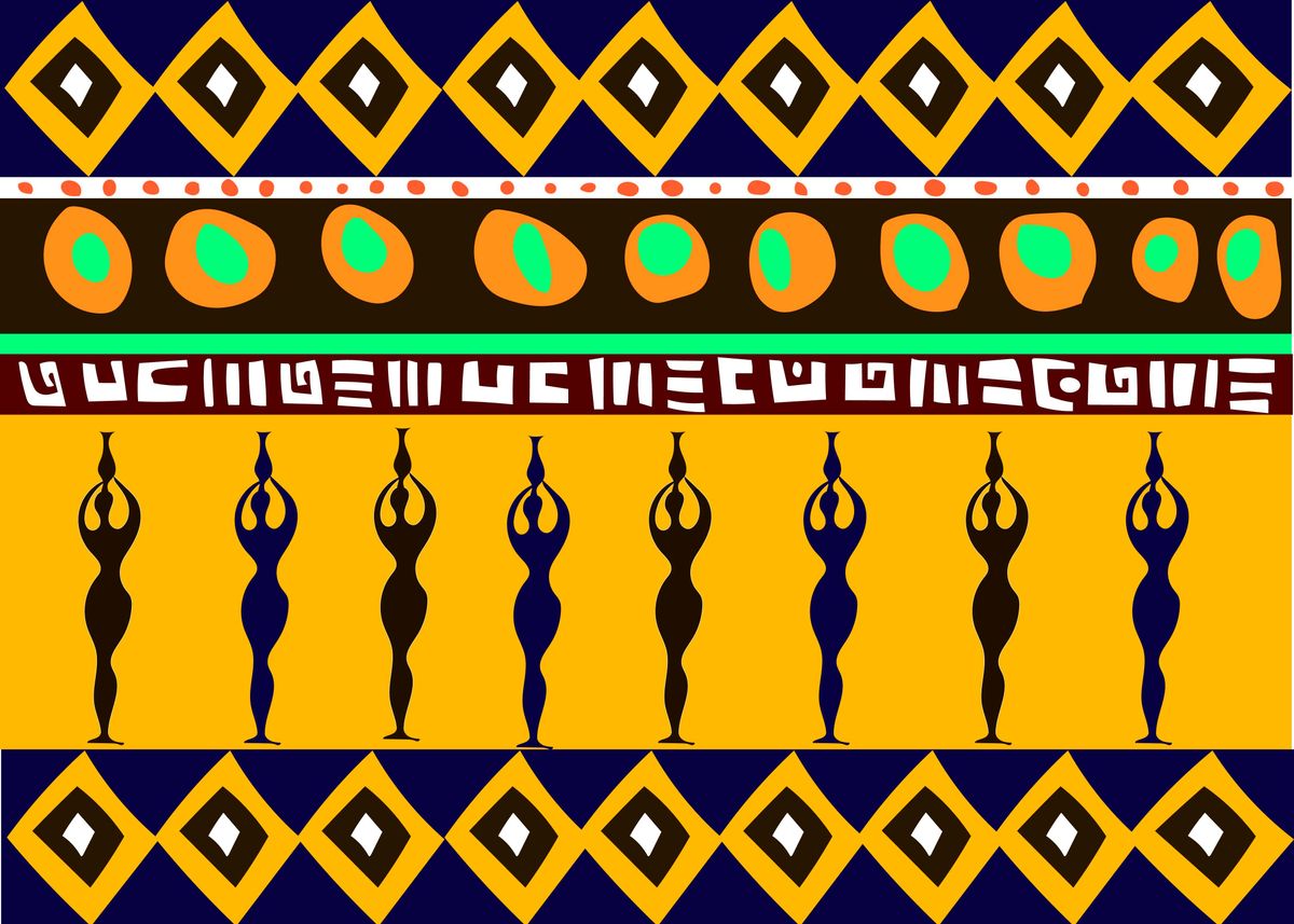 'African ethical pattern' Poster by Monika Lemeshonak | Displate