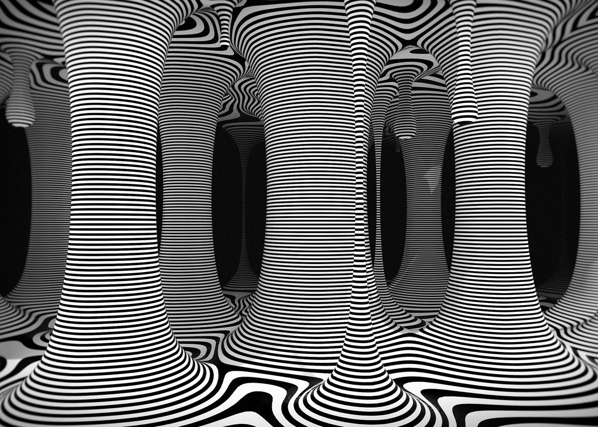 'Dizzy abstract room' Poster by Stefanos Trigkas | Displate