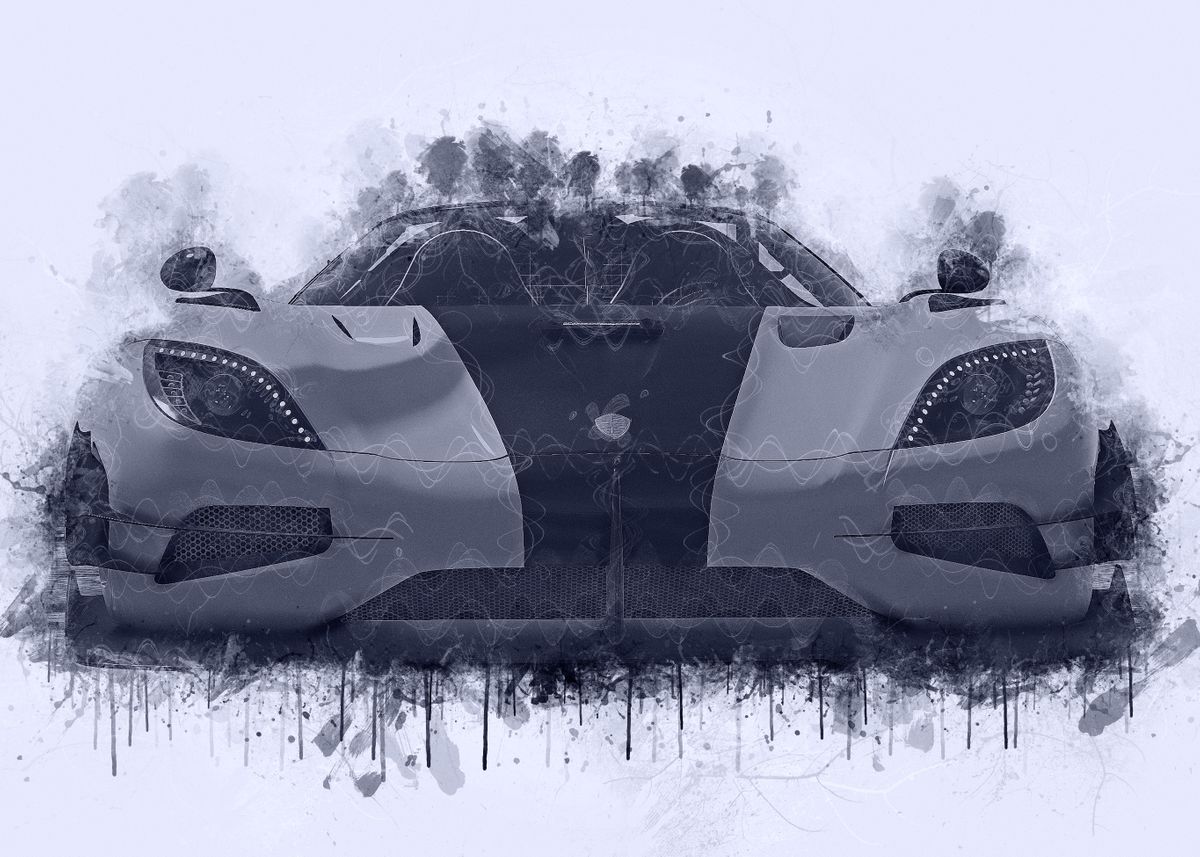 'Koenigsegg' Poster, picture, metal print, paint by Tatjana Geyr | Displate