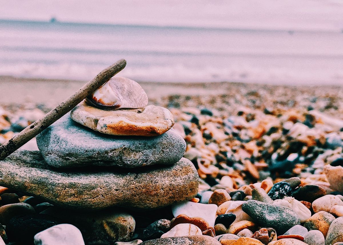 'Pebble Structure' Poster, picture, metal print, paint by Eviee Walsh ...