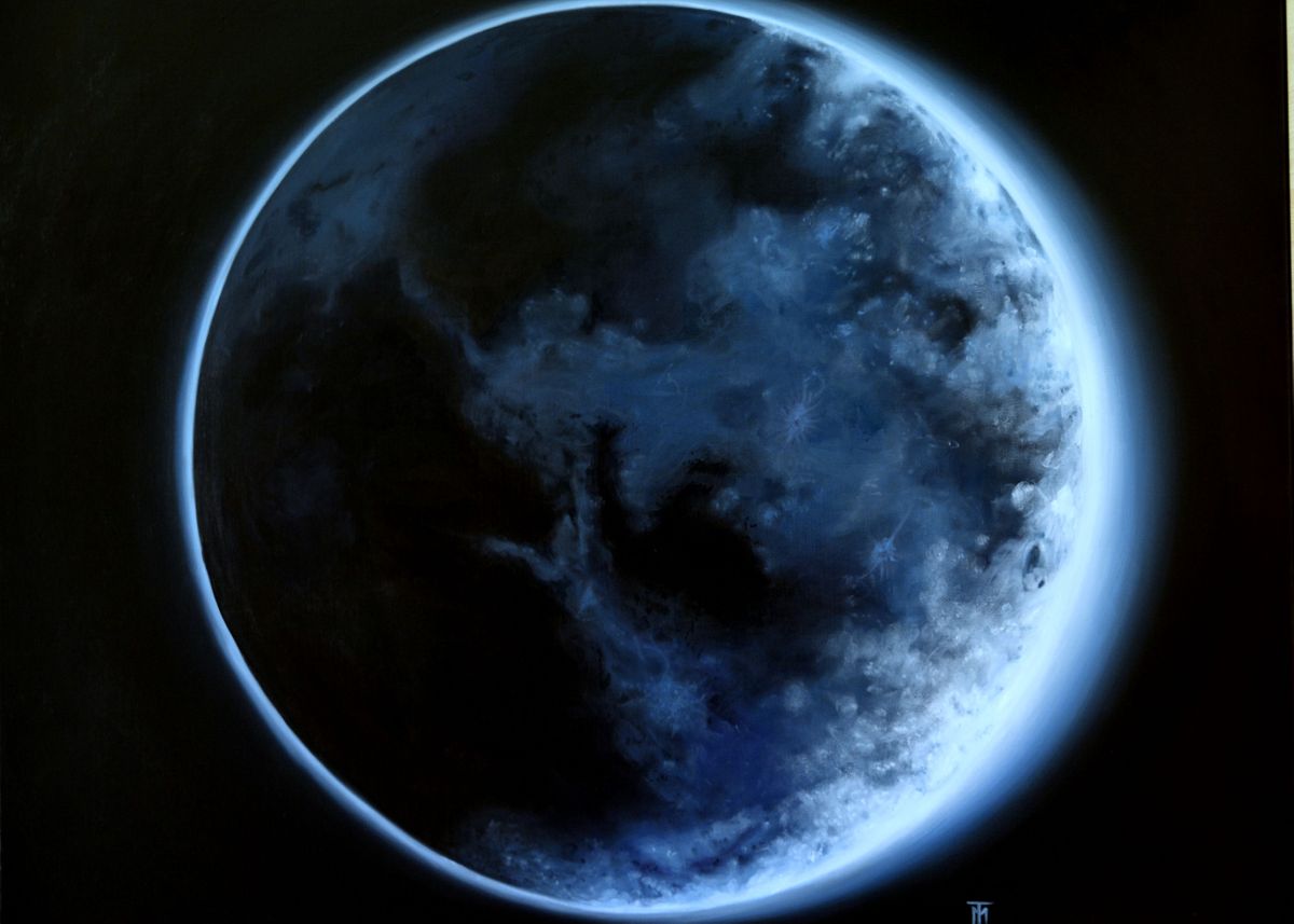 'Blue Moon' Poster, picture, metal print, paint by Maria Teodorescu ...