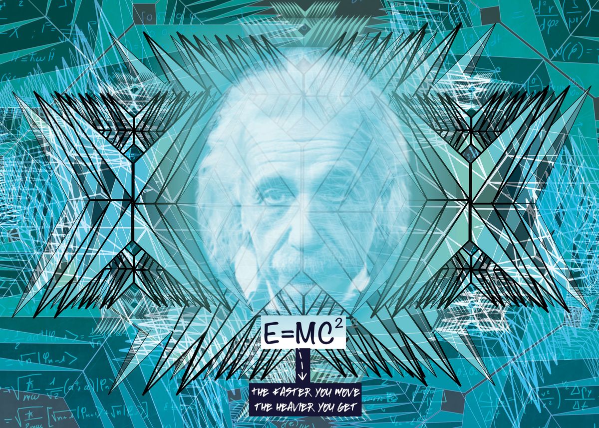 'E=mc2' Poster, picture, metal print, paint by Ivan Egredžić | Displate