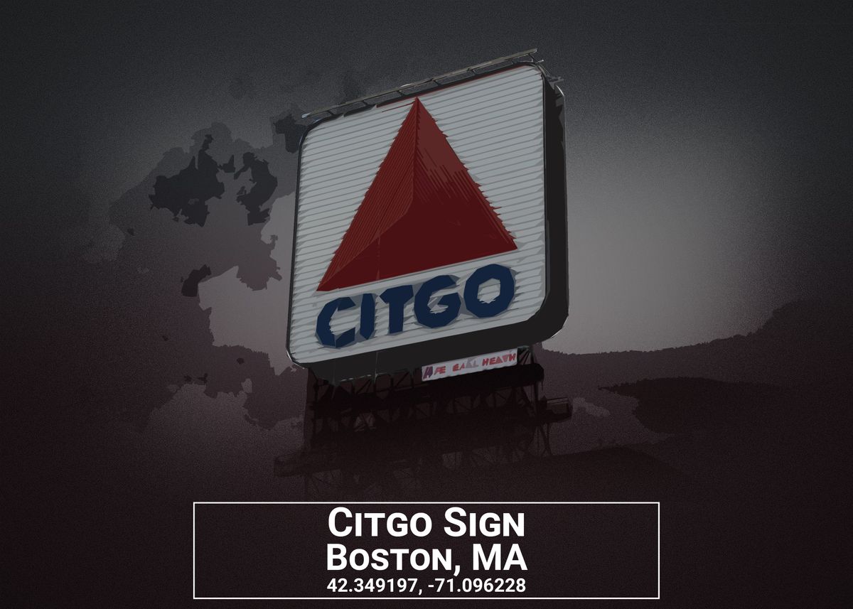 'Citgo Sign - Boston' Poster, picture, metal print, paint by Russell ...