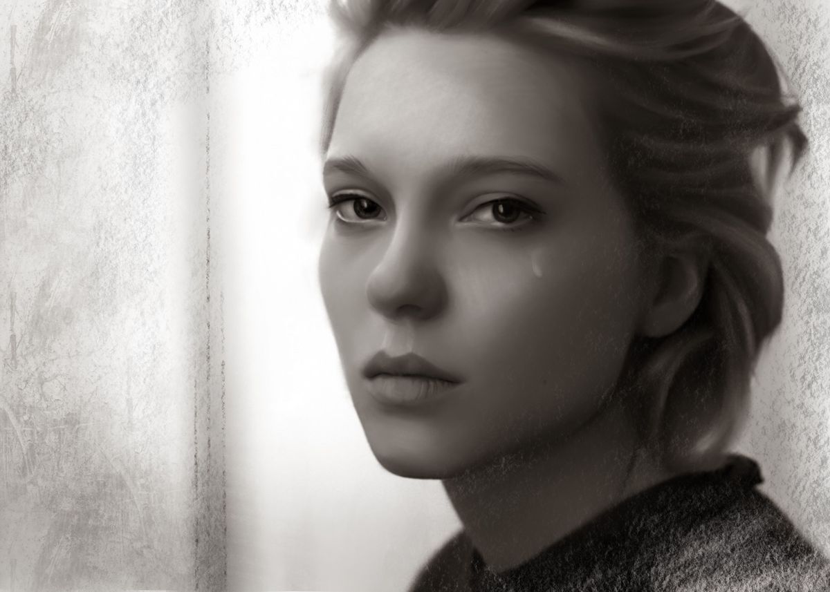 'Lea Seydoux Portrait' Poster, picture, metal print, paint by Vanya ...