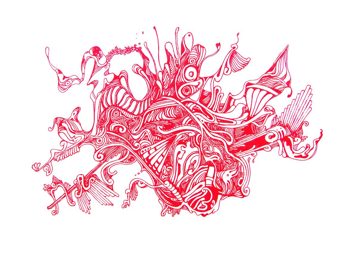 'Big Red Monster' Poster, picture, metal print, paint by Erwin Chew ...