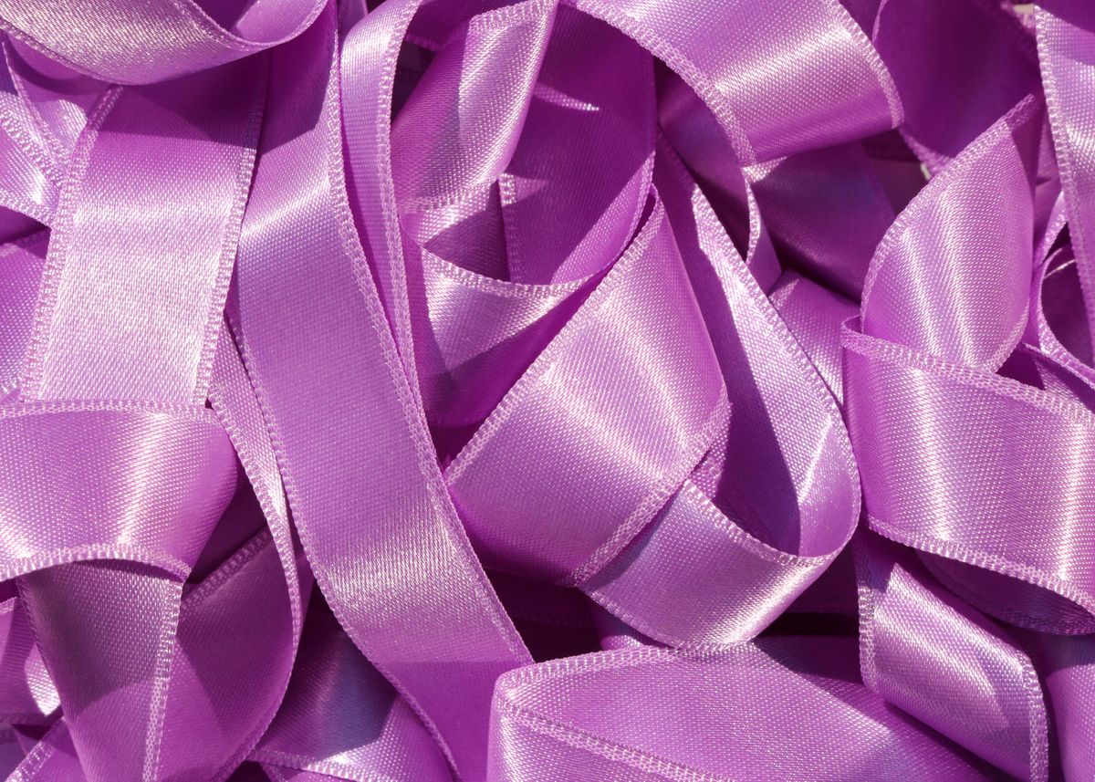 'Purple ribbon background' Poster, picture, metal print, paint by ...