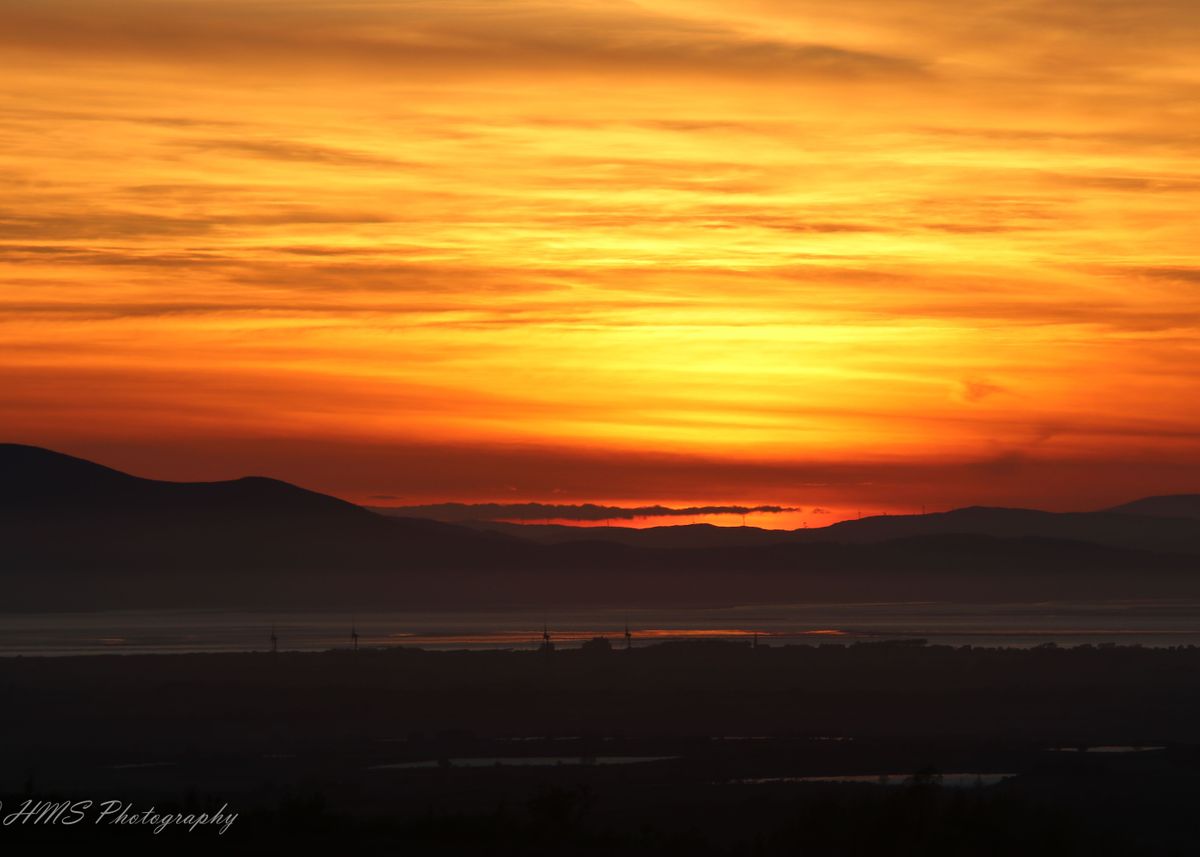 'Orange Sunset' Poster, picture, metal print, paint by Hannah Smaile ...