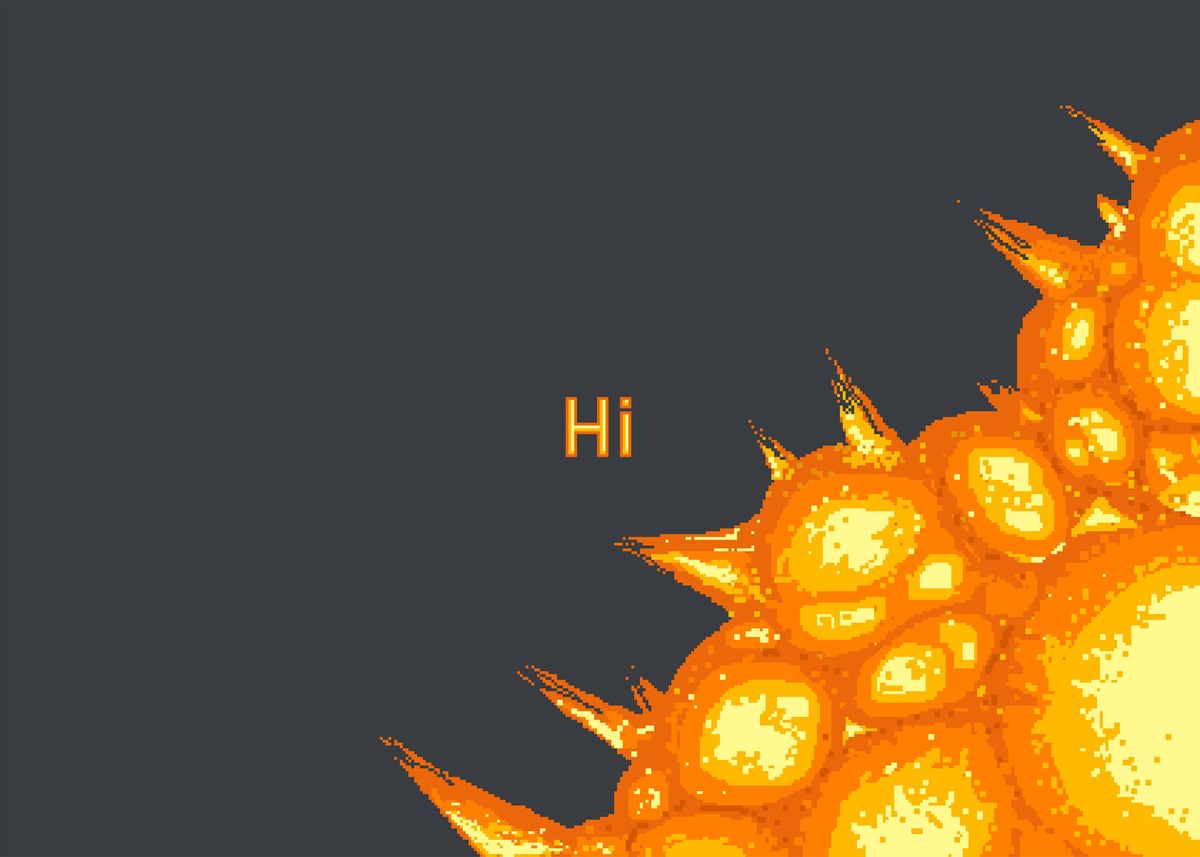 'Hi Explosion' Poster by Hamish Collins | Displate