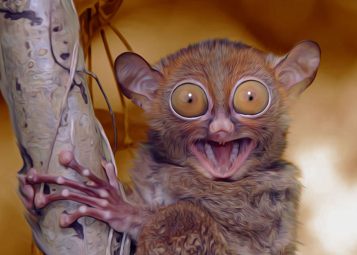 'Philippine Tarsier' Poster, picture, metal print, paint by Markuzzel ...