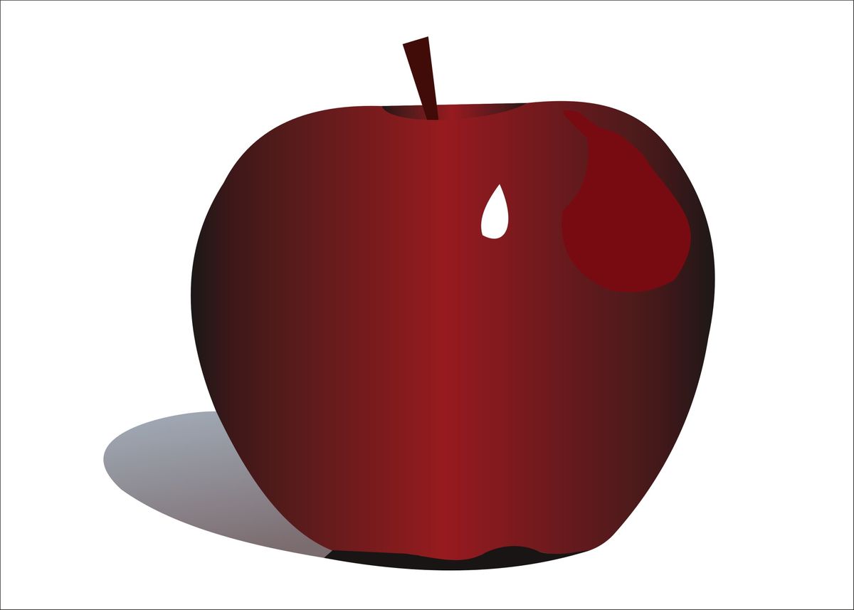 'Red apple' Poster by Ana Grujicic | Displate