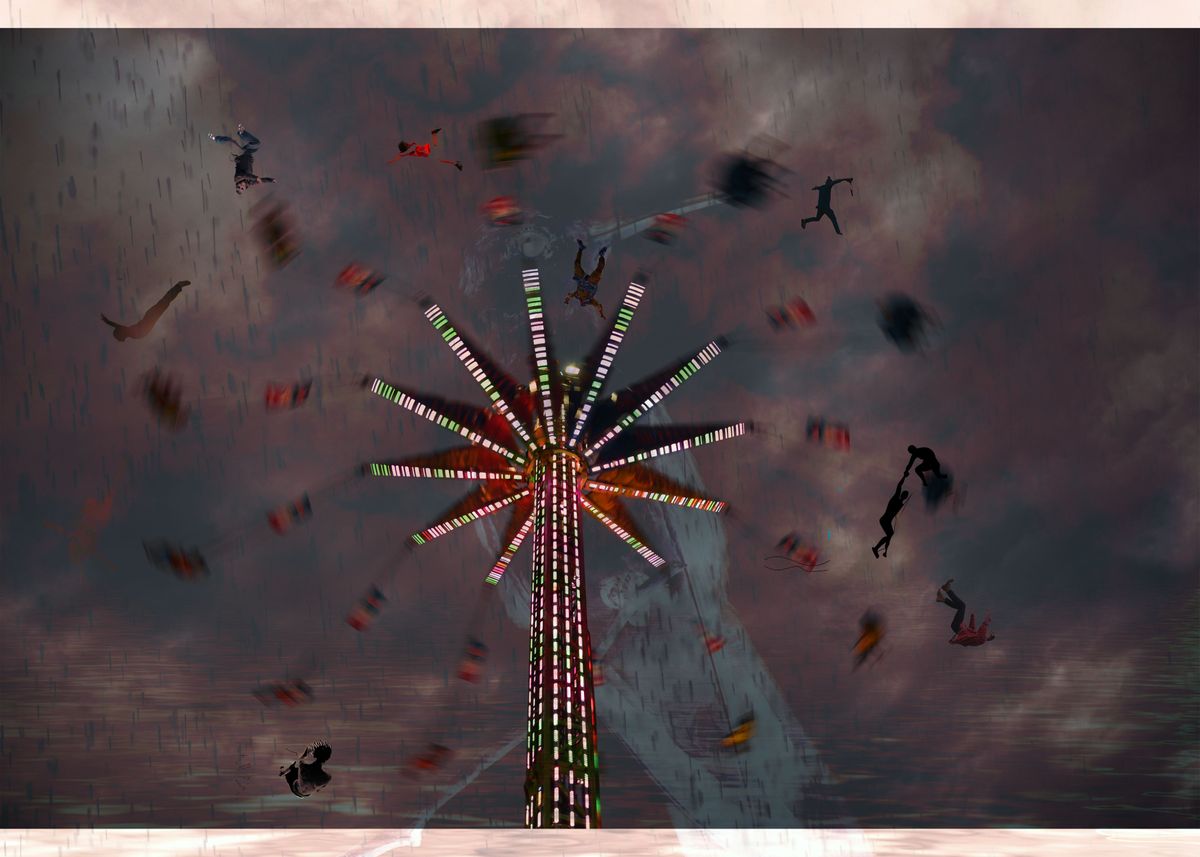 'ghostwheel' Poster, picture, metal print, paint by Todd Thurman | Displate
