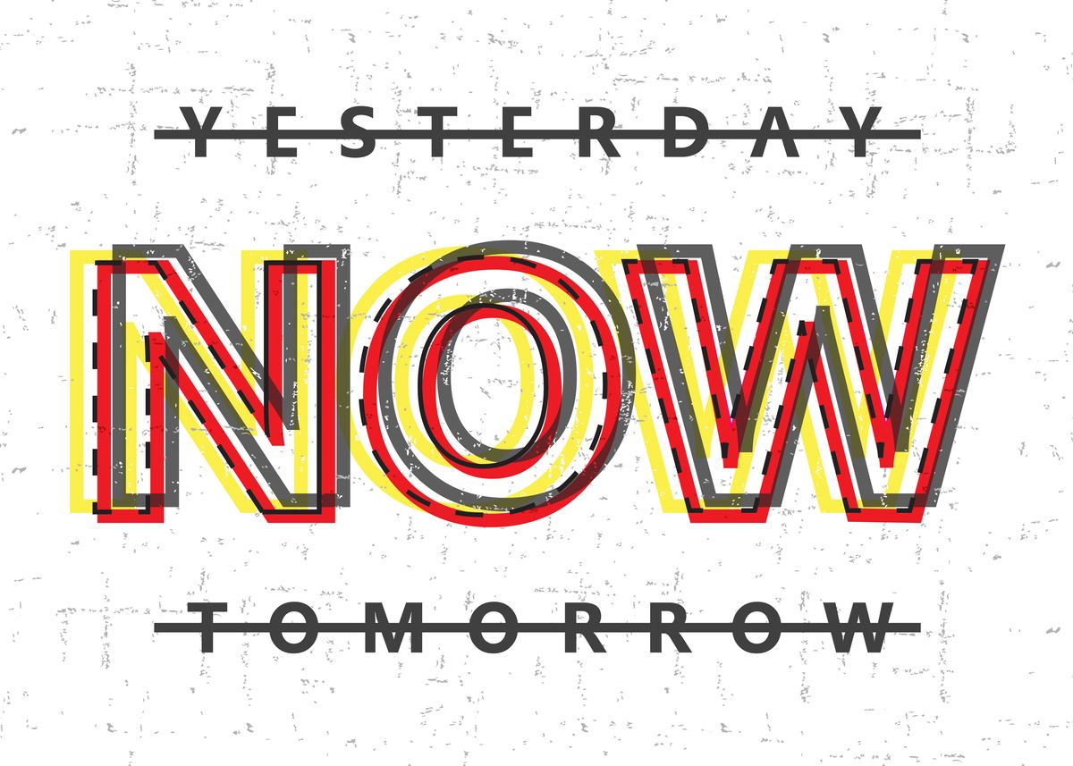 'NOW' Poster, picture, metal print, paint by max salkov | Displate