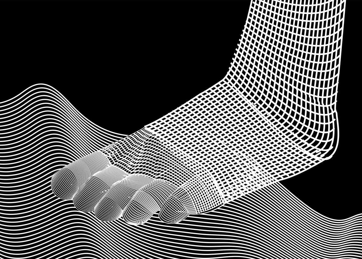 'the mesh of foot' Poster by Tanachai Innoot | Displate