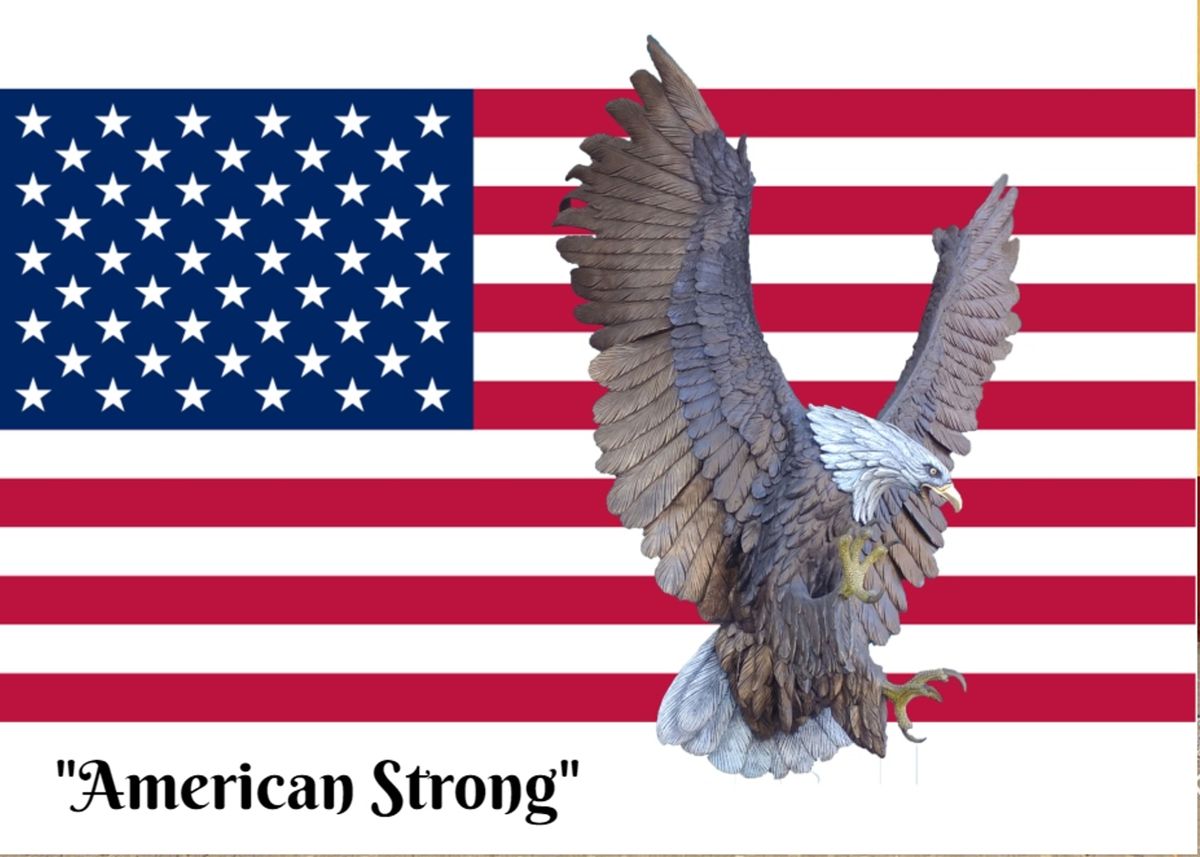 'American Strong' Poster, picture, metal print, paint by Otter Flyer ...