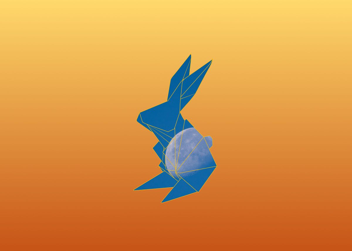 'Tsuki Rabbit' Poster, picture, metal print, paint by Cassandra Lord ...