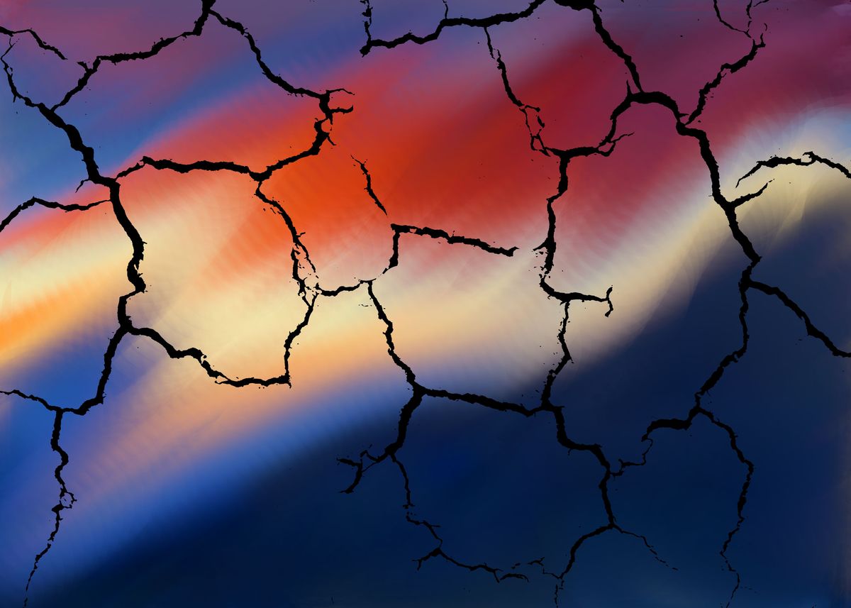 'Cracked Space' Poster by Zeb Heart | Displate