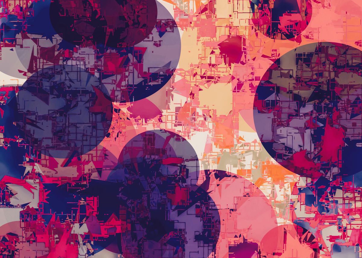 'geometry circle pattern' Poster, picture, metal print, paint by timmy ...