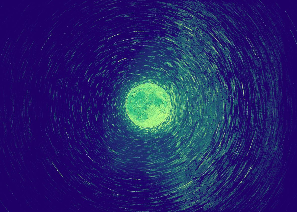 'Moon' Poster, picture, metal print, paint by 4T4 Design Studio | Displate