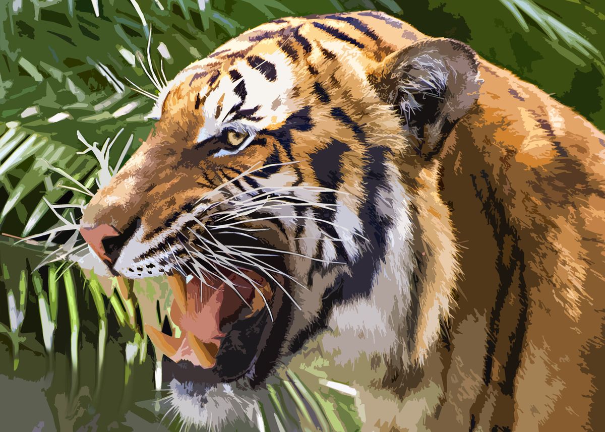 'Feeling Tiger' Poster by Mike Leon | Displate