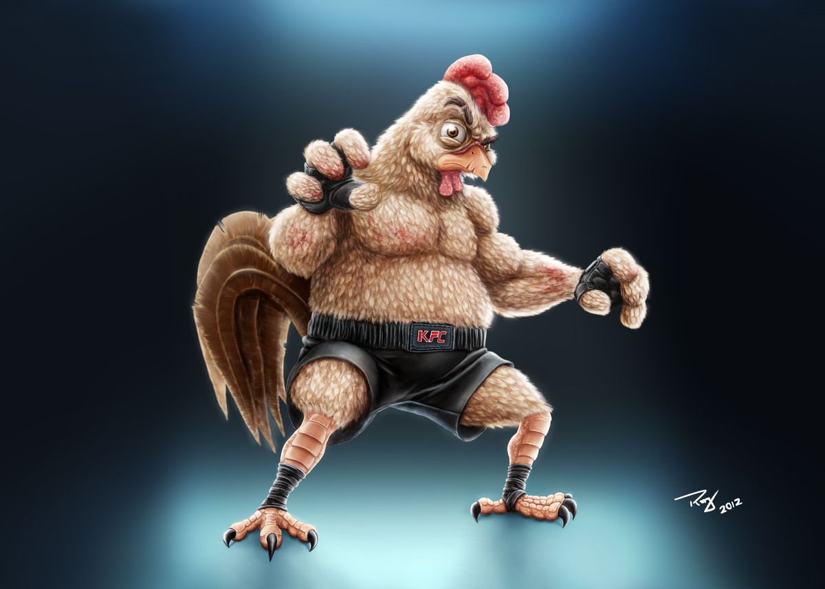 'KFC Fighter' Poster, picture, metal print, paint by Rony Azurdia ...