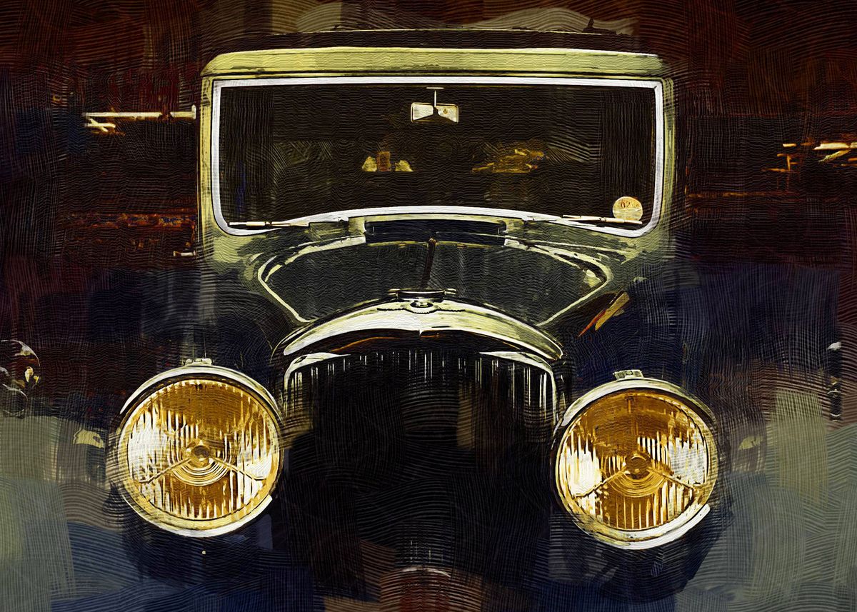 'Vintage Car Gothic Style' Poster, picture, metal print, paint by Mandy ...