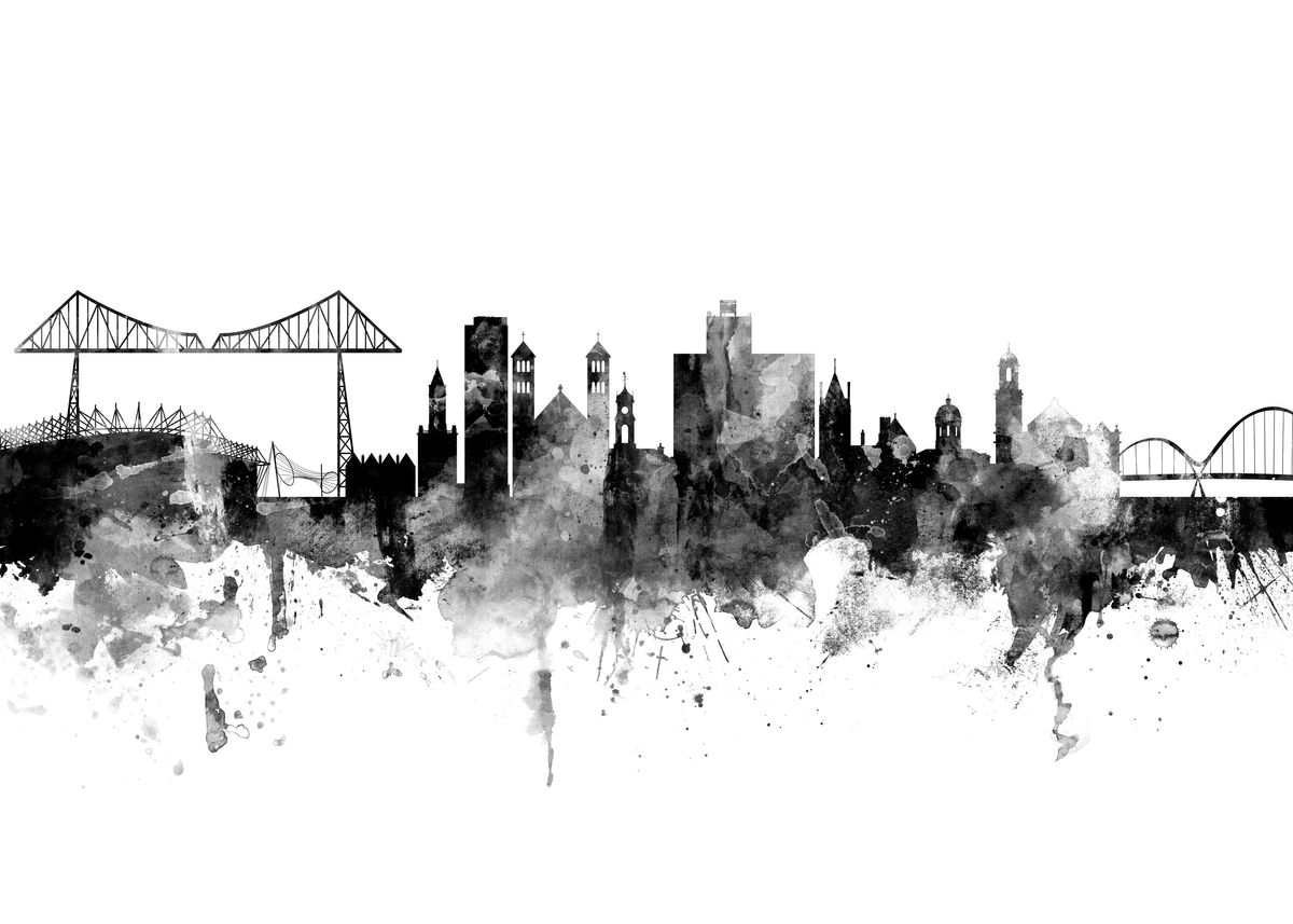 'Middlesbrough Skyline' Poster by Michael Tompsett | Displate
