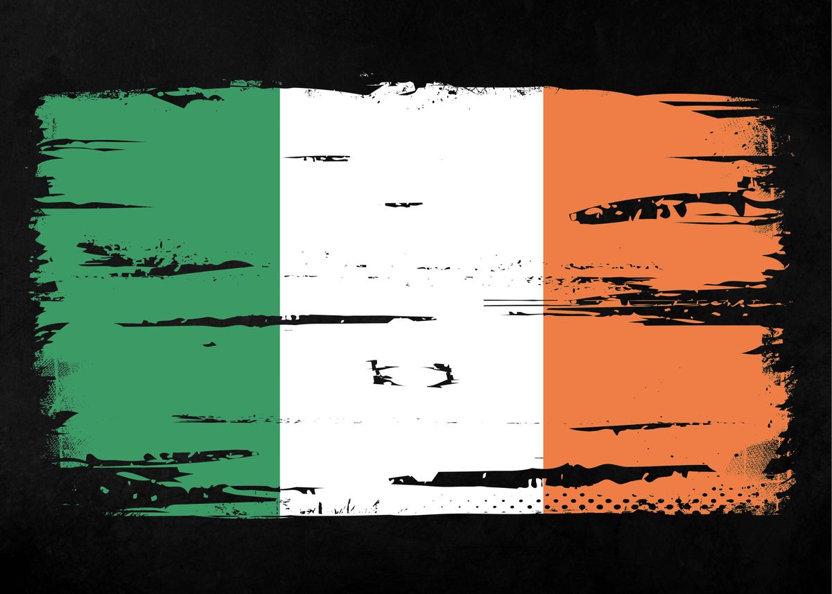 'Ireland Flag' Poster, picture, metal print, paint by Christian Strang ...