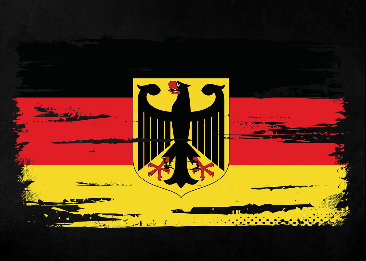 'Germany Flag' Poster, picture, metal print, paint by Christian Strang ...