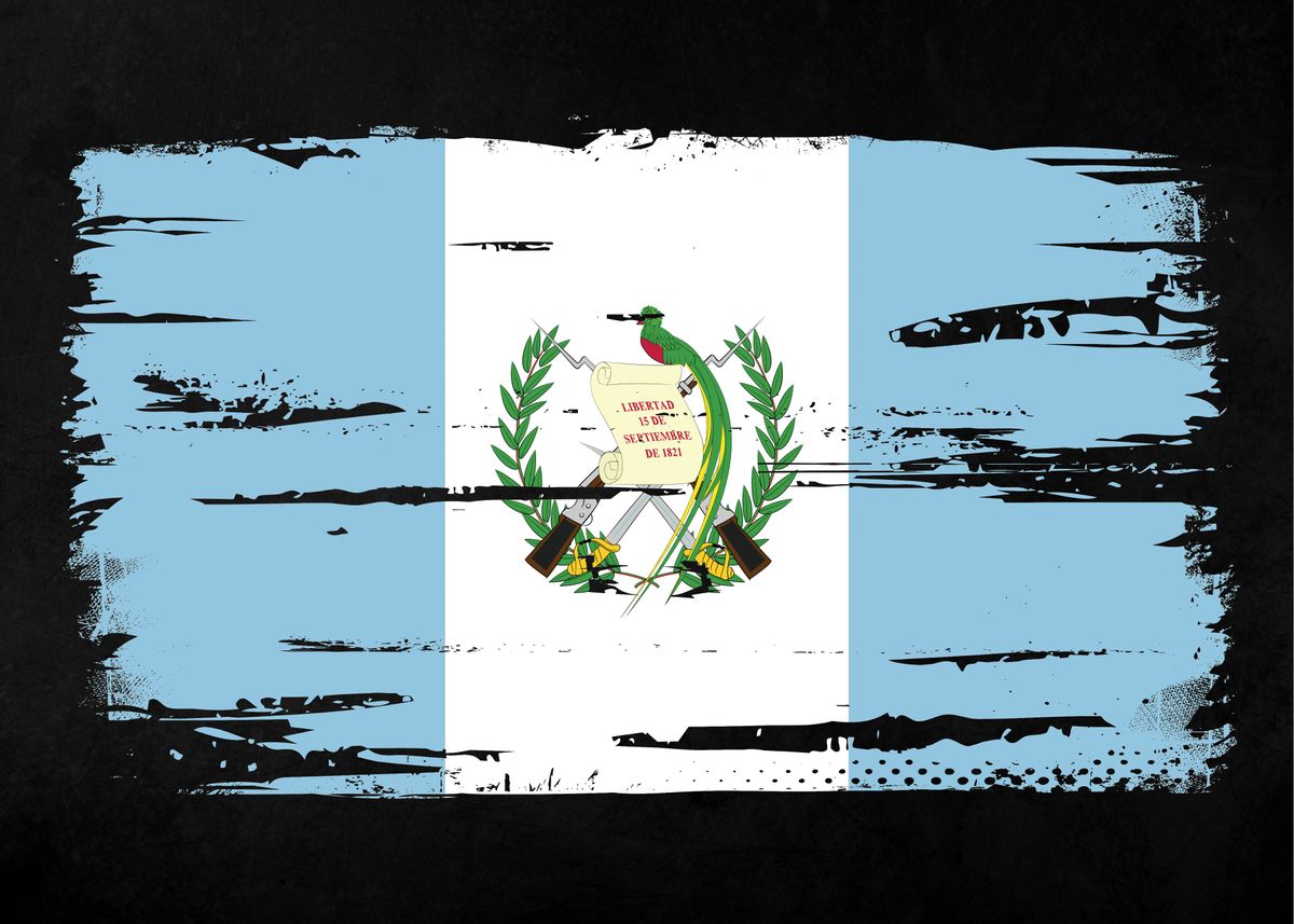 'Guatemala Flag' Poster by Christian Strang | Displate