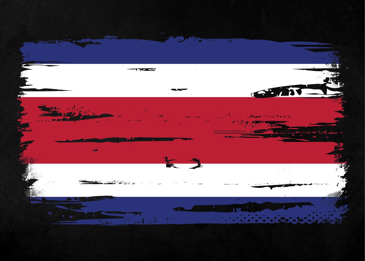 'Costa Rica Flag' Poster by Christian Strang | Displate