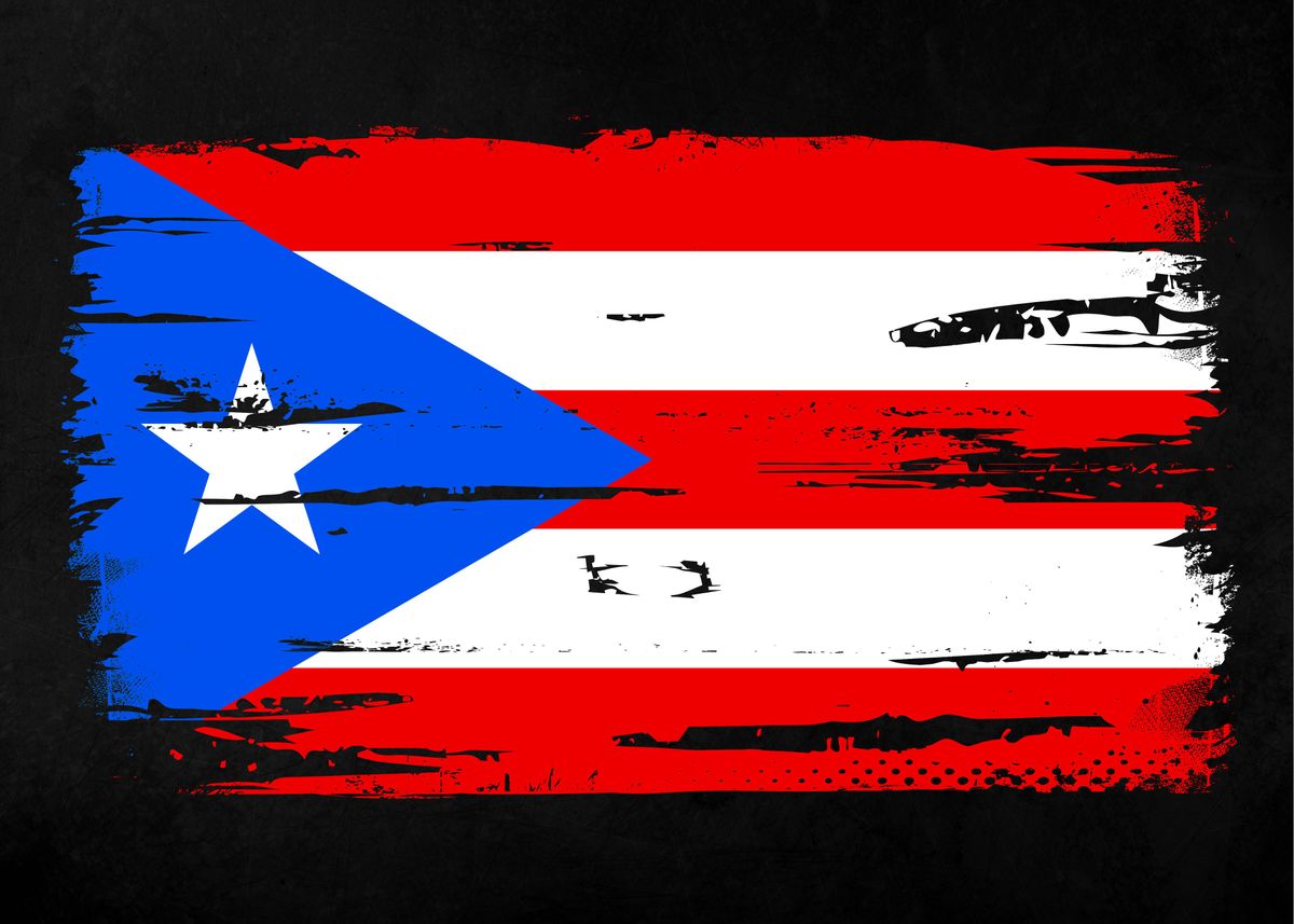 'Puerto Rico Flag' Poster, picture, metal print, paint by Christian ...