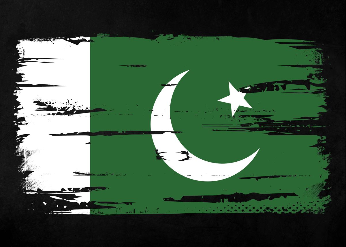 'Pakistan Flag' Poster, picture, metal print, paint by Christian Strang ...