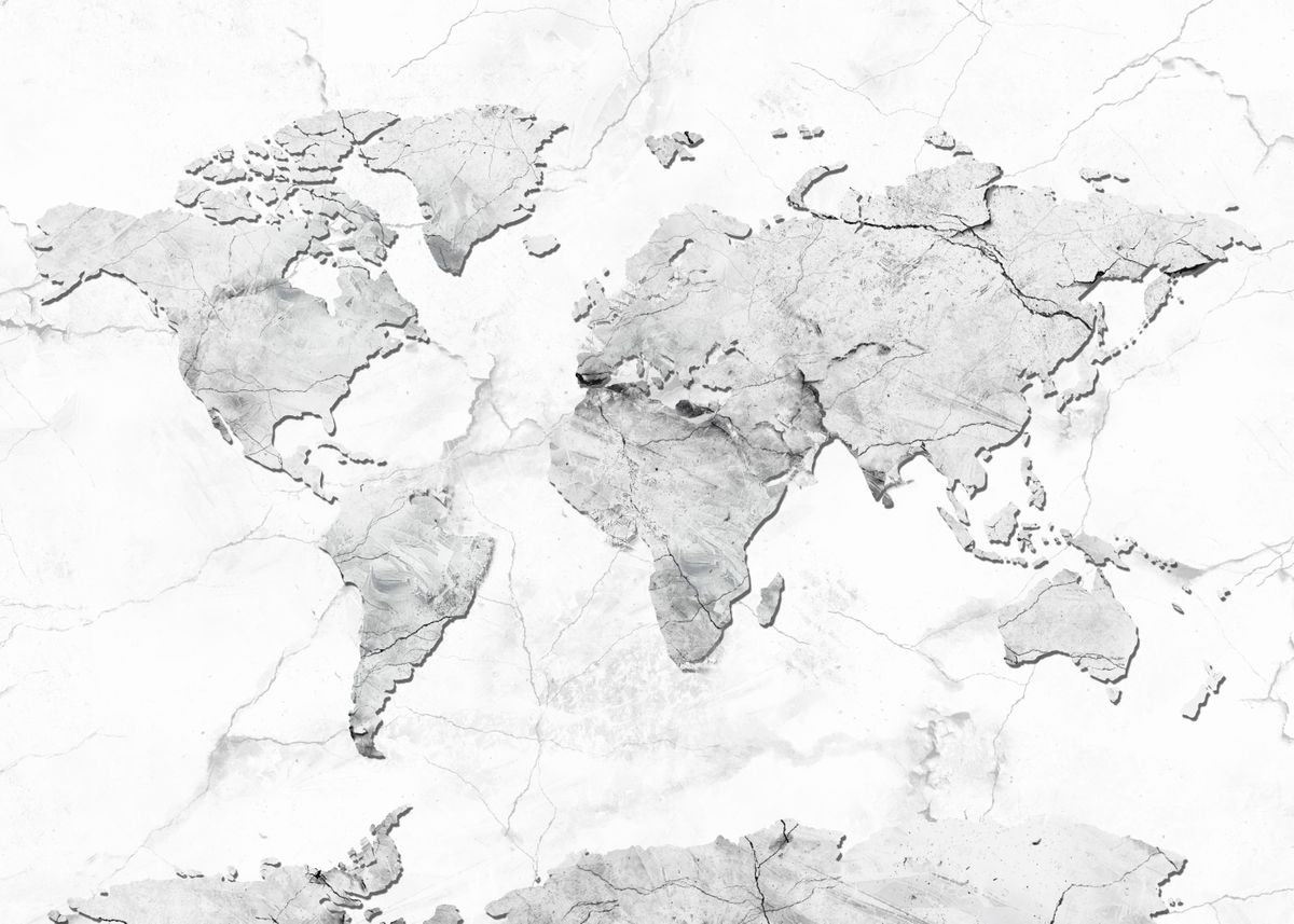 'world map marble 2' Poster by Bekim Art | Displate