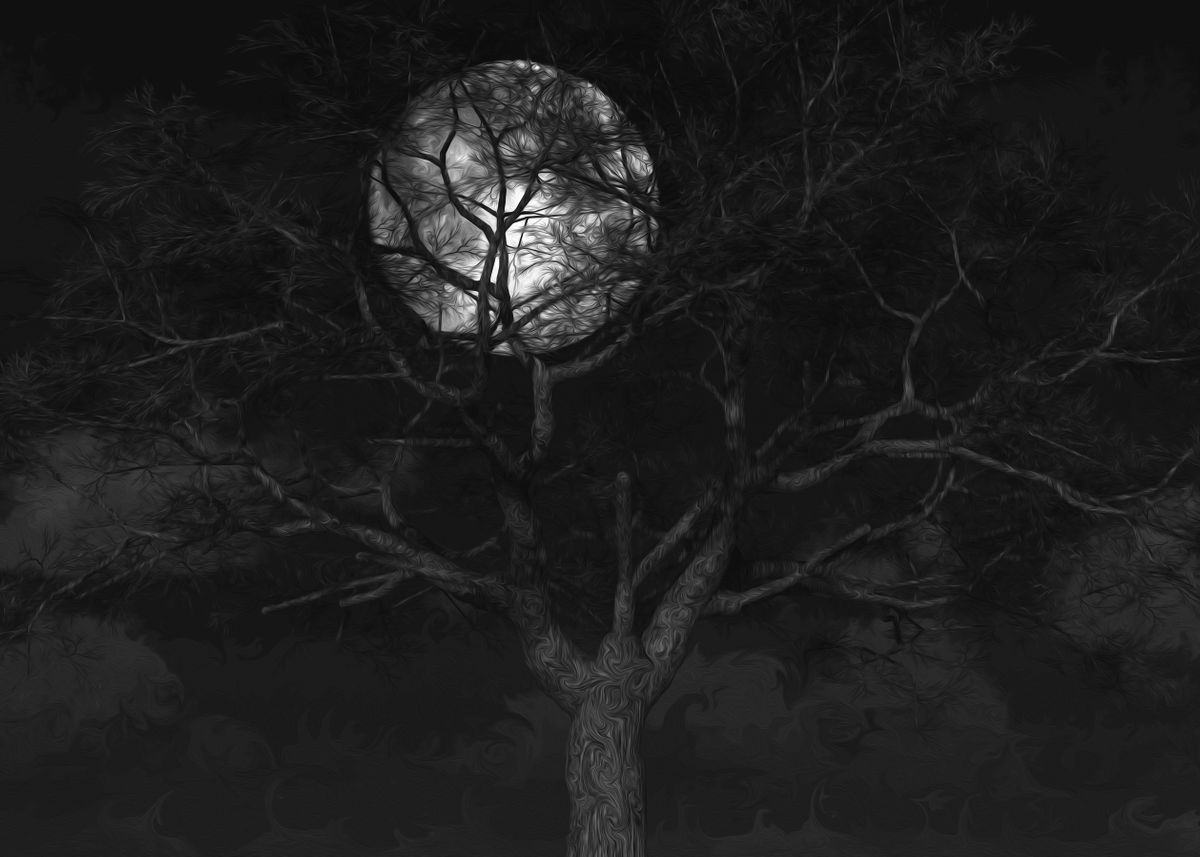 'In The Pale Moonlight' Poster, picture, metal print, paint by Brandi ...