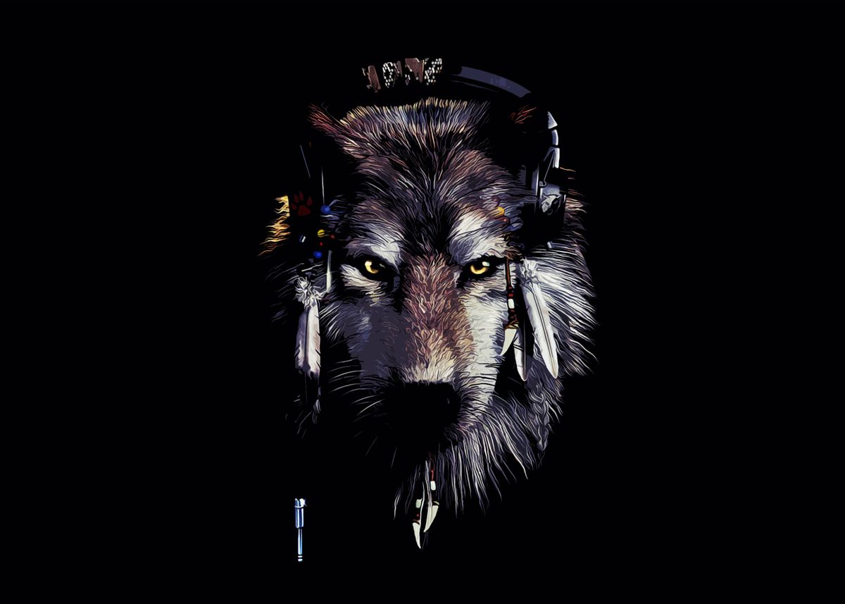 'Renegade Wolf' Poster, picture, metal print, paint by Freak Creator ...