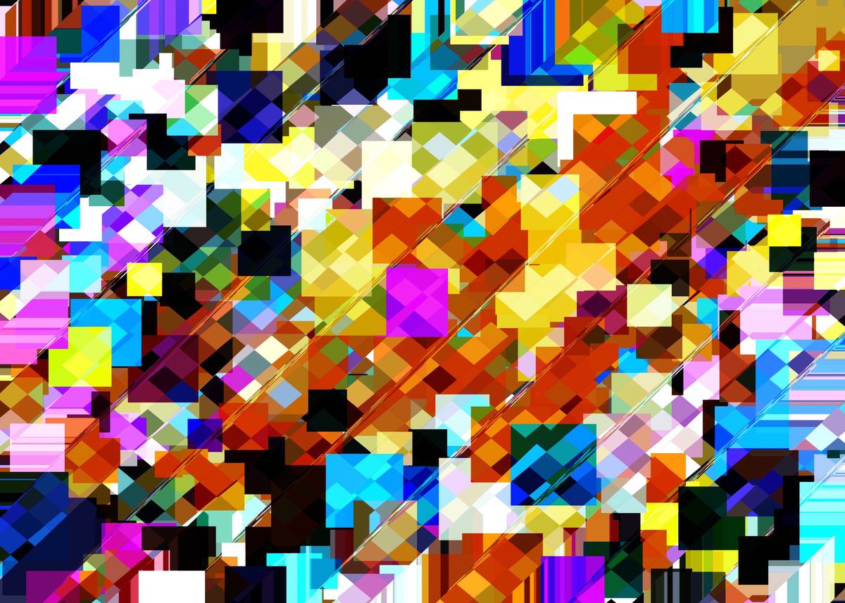 'geometric pixel abstract' Poster by timmy LA | Displate