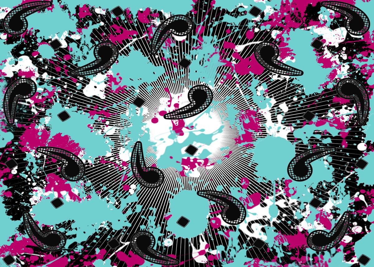 'Splat Abstract' Poster, picture, metal print, paint by Sbro Cali ...