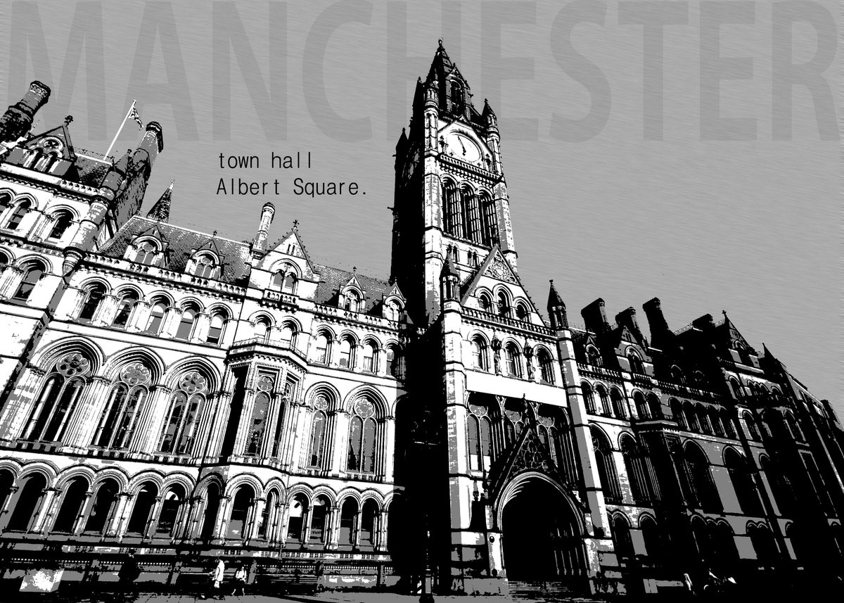 'Manchester Town Hall' Poster by Apo geesus | Displate